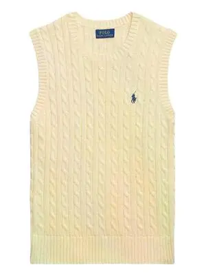 Polo Ralph Lauren Cable-knit Sleeveless Top - Neutrals