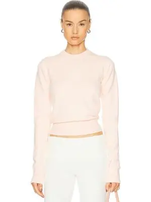 SKIMS Wool Cashmere Crewneck Sweater - Primrose