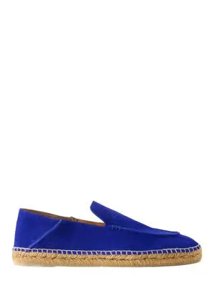 TOM FORD Collapsible-heel Suede Espadrilles - Blue