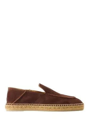 TOM FORD Collapsible-heel Suede Espadrilles - Brown