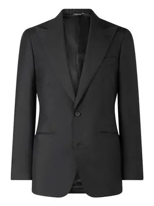 SAMAN AMEL Tailored Single-breasted Blazer - Black