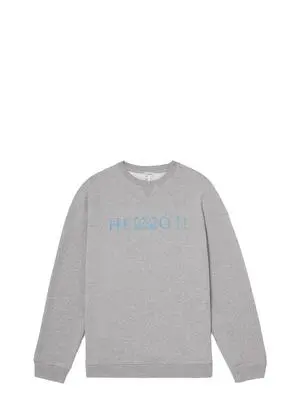 Loewe Logo-print Cotton-jersey Sweatshirt - Gray