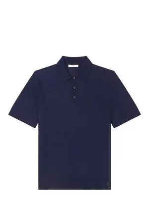 Mr P. Merino Wool Polo Shirt - Blue