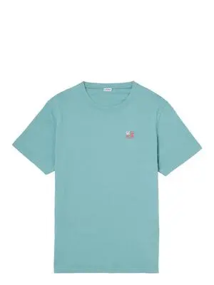 Loewe Slim-fit Logo-embroidered Cotton-jersey T-shirt - Blue