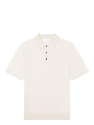 Mr P. Merino Wool Polo Shirt - Neutrals