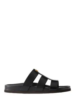 Valentino Garavani Studshield Leather Sandals - Black