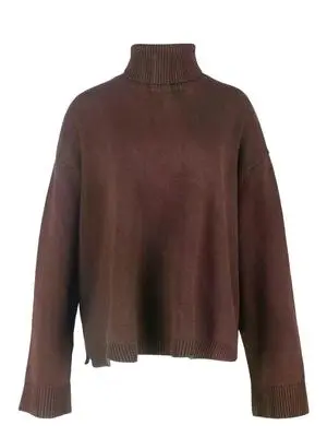 THE FRANKIE SHOP Rhea Turtleneck Sweater - Brown