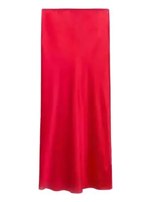 Dorothee Schumacher Bias-cut Midi Straight Skirt - Red