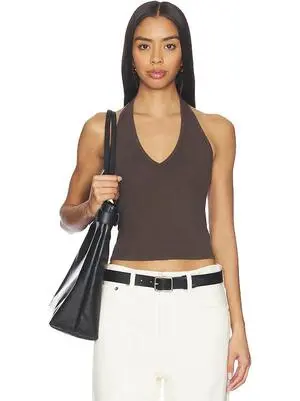 NILI LOTAN Britt Halter Top - Brown