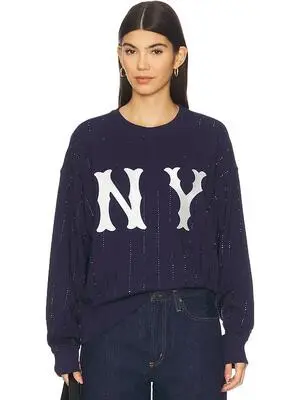 Terez X Revolve Yankees Gem Pinstripe Sweatshirt - Navy