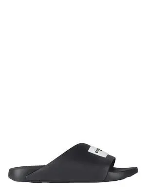 Givenchy Rubber Label Slide Flat Mules - Black
