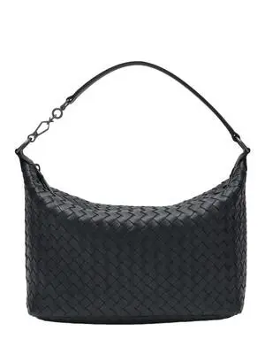 Bottega Veneta Intrecciato Leather Top Handle Bag - Black