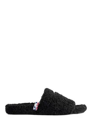 Balenciaga Furry Open Mule - Black/white
