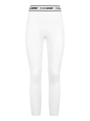 PLEIN SPORT Logo Elastic Leggings - White