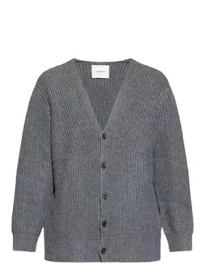 LISA YANG Leander Ribbed Button Cardigan - Grey