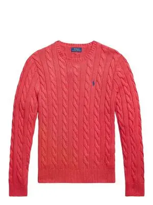 Polo Ralph Lauren Cable-knit Crew-neck Pullover - Red