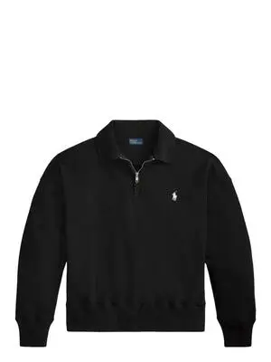 Polo Ralph Lauren Zip-up Collar Polo Shirt - Black