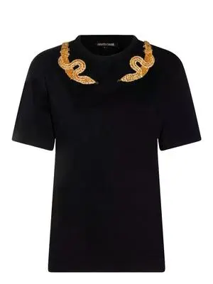 Roberto Cavalli Embellished T-shirt - Black