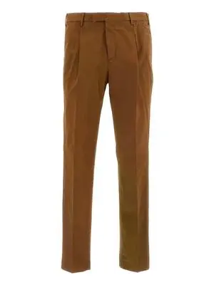 PT TORINO Pleated Trousers - Brown
