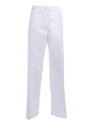 Aspesi High-waisted Lace-up Trousers - White