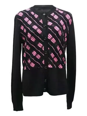 Marni Weave-pattern Buttoned Cardigan - Black