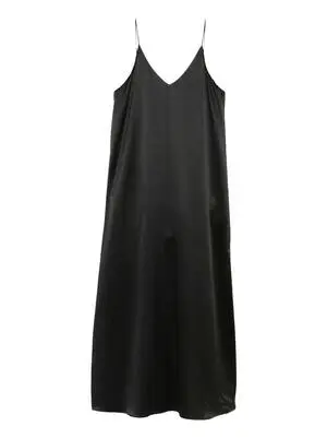 LISA YANG V-neck Slip Midi Dress - Black