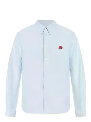 Kenzo Flower-embroidered Shirt - Blue