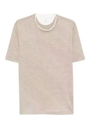 Brunello Cucinelli Trimmed T-shirt - Neutrals