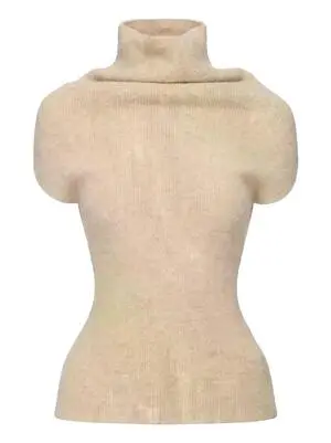 Rick Owens Sl Crater Roll-neck Knitted Top - Neutrals