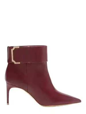MALONE SOULIERS Rossella Leather Ankle Boots - Red