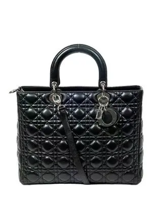 Dior Lady Large Tote Bag - Black