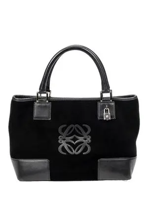 Loewe Logo-embroidered Small Tote Bag - Black