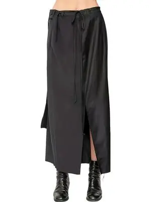 FAÇON JACMIN Jellie Drawstring Tailored Skirt - Black