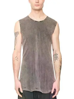 MD75 Knitted Sleeveless T-shirt - Grey