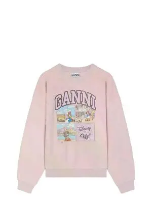 GANNI X Disney Comic-print Sweatshirt - Pink
