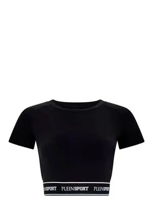 PLEIN SPORT Raglan Cropped T-shirt - Black