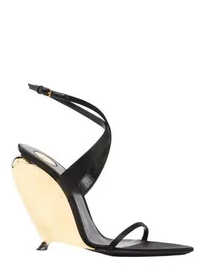 Saint Laurent Tallulah Ankle-strap Heeled Sandals - Black
