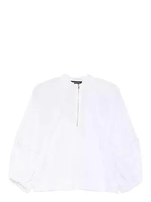 Fabiana Filippi Balloon-sleeve Zip Blouse - White