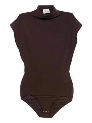 ALYSI High-neck Bodysuit - Brown