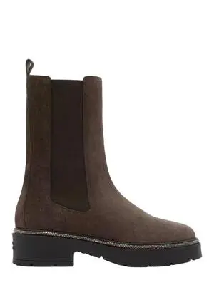 RENE CAOVILLA Leather Chelsea Boots