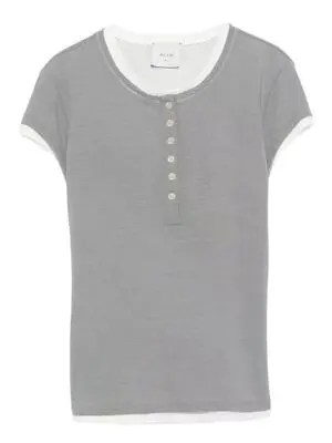 ALYSI Buttoned T-shirt - Grey