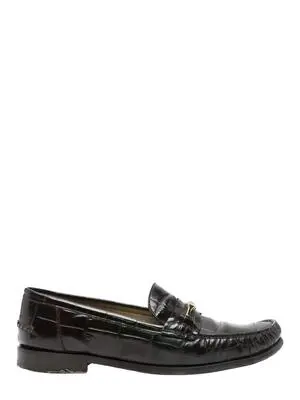 FERRAGAMO Vara Leather Loafers - Brown