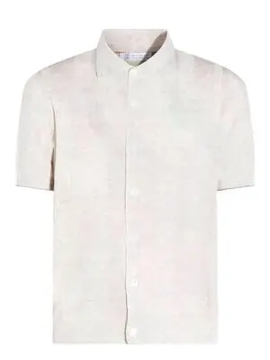 Brunello Cucinelli Buttoned Linen Shirt - Neutrals