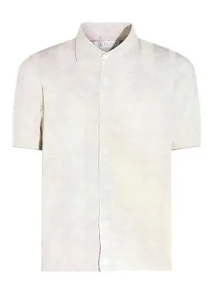 Brunello Cucinelli Buttoned Linen Shirt - Neutrals