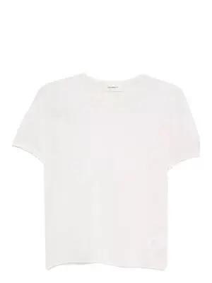 LISA YANG The Ira Textured Knitted T-shirt - White