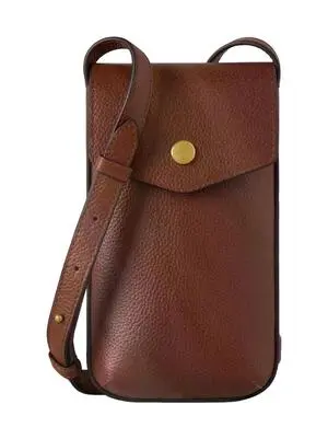 Mulberry Flap Textured Phone Mini Bag - Brown