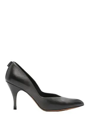 Miu Miu Leather Heeled Pumps - Black
