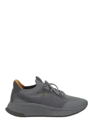 BOSS Lace-up Ribbed Sneakers - Grey