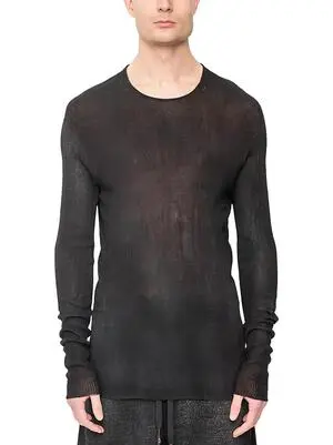MD75 Knitted Long-sleeved T-shirt - Black