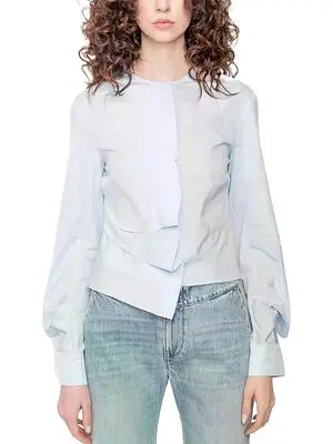 FAÇON JACMIN Christal Flared Shirt - Blue